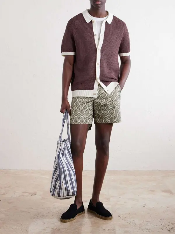 Onia Crocheted Linen Shirt