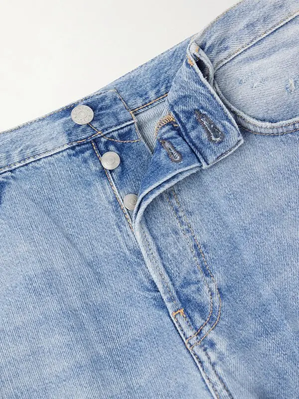 Acne Studios Ripped Straight-leg Cotton Jeans