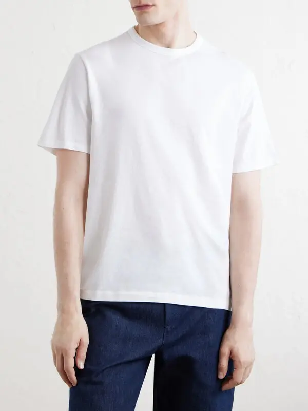 Officine Générale Three-pack Organic Cotton-jersey T-shirt