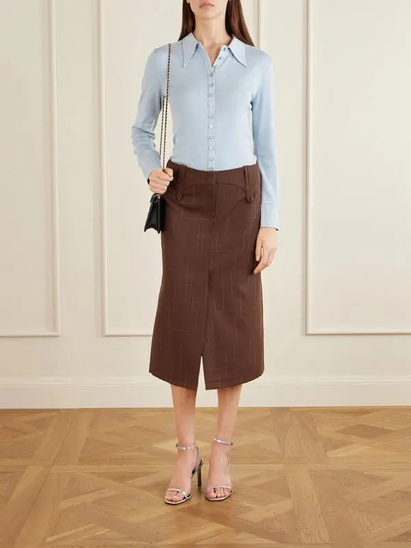 Tory Burch Silk-blend Polo Shirt