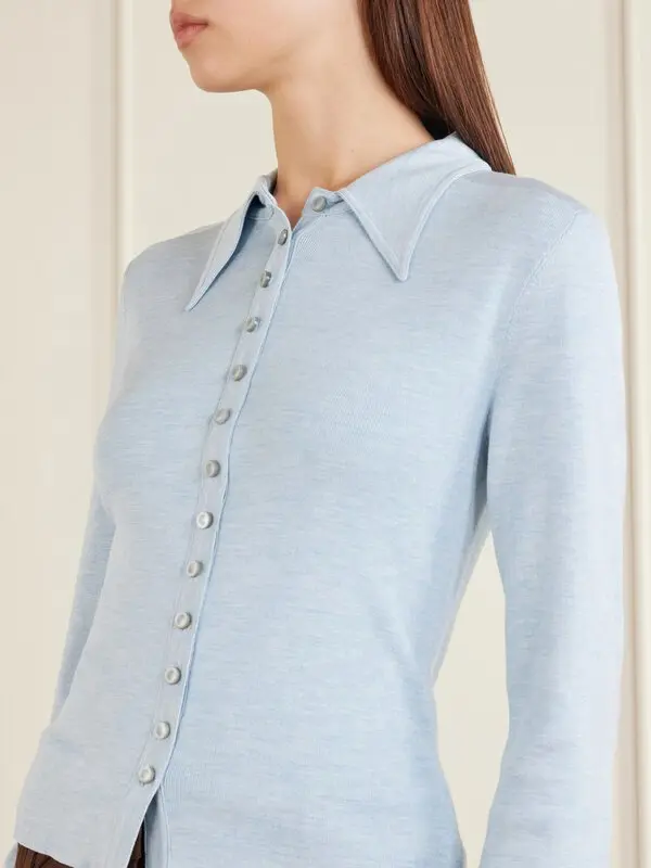 Tory Burch Silk-blend Polo Shirt