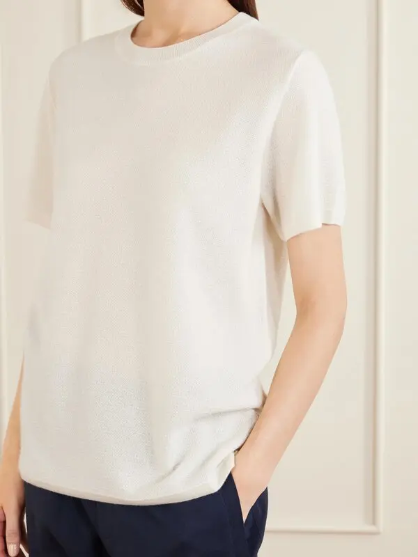 GOD’S TRUE CASHMERE God's True Cashmere Signature Knitted Cashmere T-shirt