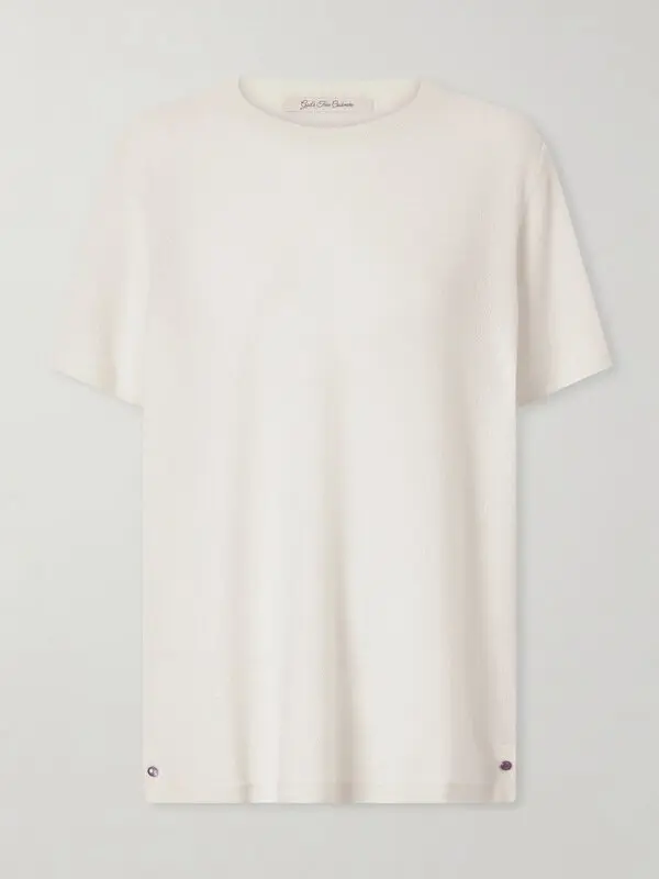 GOD’S TRUE CASHMERE God's True Cashmere Signature Knitted Cashmere T-shirt