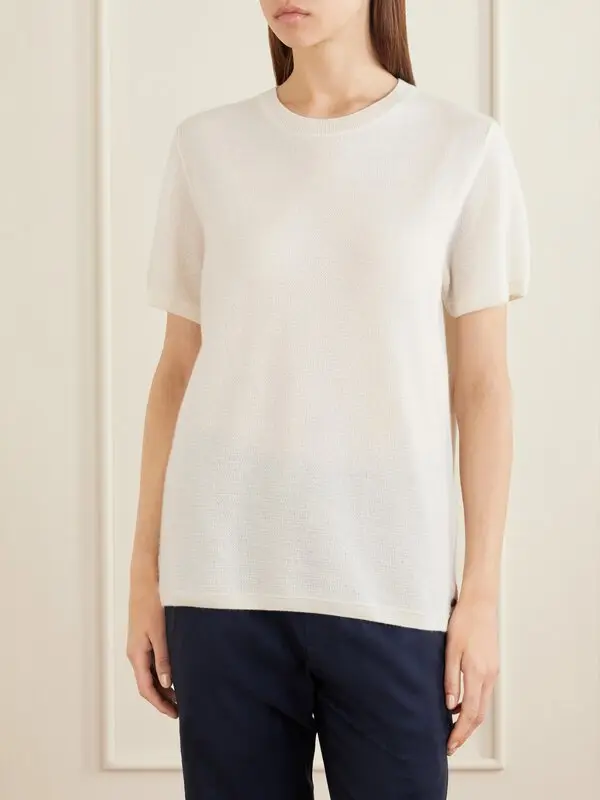 GOD’S TRUE CASHMERE God's True Cashmere Signature Knitted Cashmere T-shirt