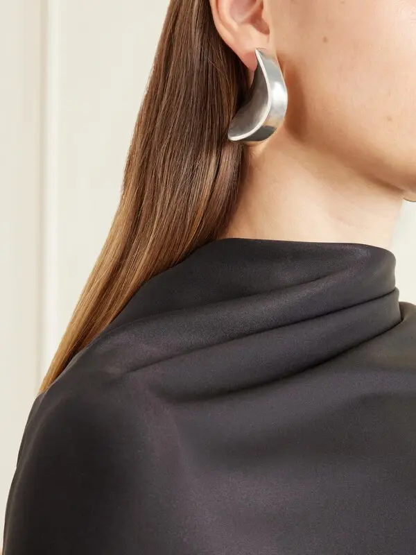 Bottega Veneta Sterling Sculptural Earrings - Silver