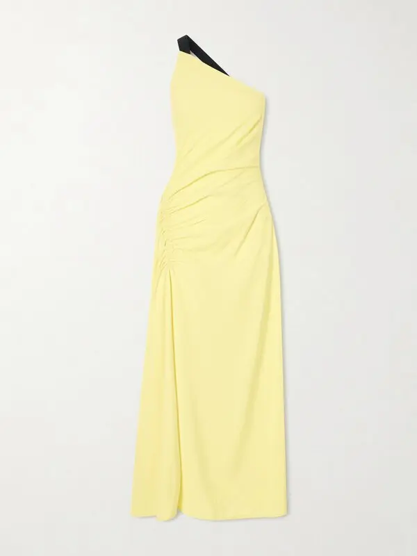 Proenza Schouler One-shoulder Gathered Maxi Dress - Yellow