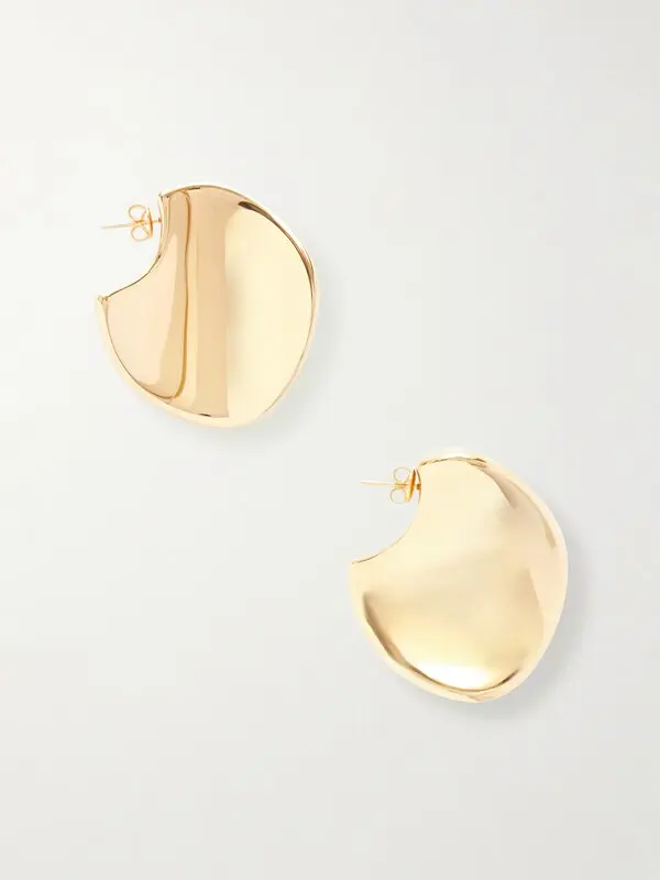 Bottega Veneta Sculptural Plated Earrings - Gold