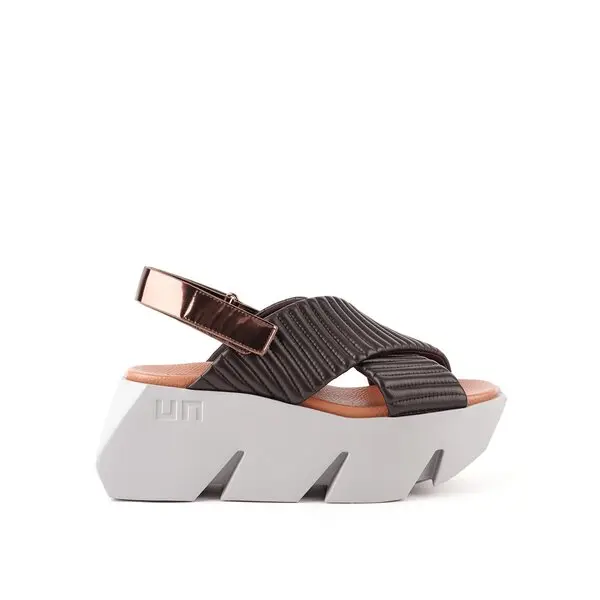 United Nude Slingback Flatform Sandals - Grey/brown