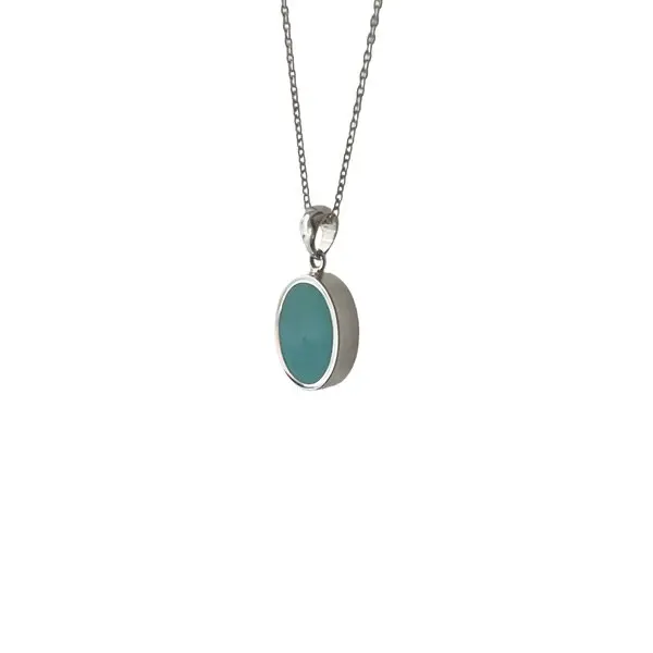 FIHR COLLECTION Sterling Silver And Turquoise Pendant Necklace