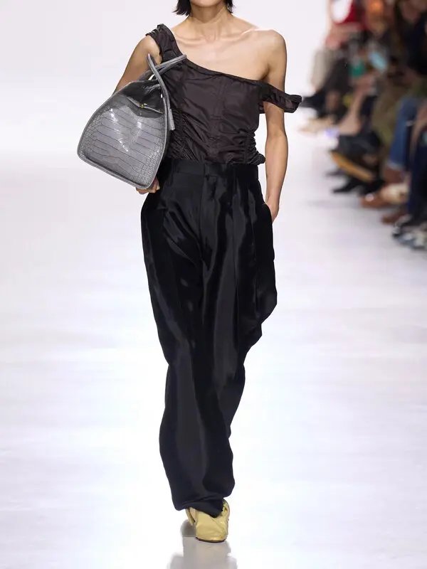 Bottega Veneta Pleated Twill Straight-leg Pants