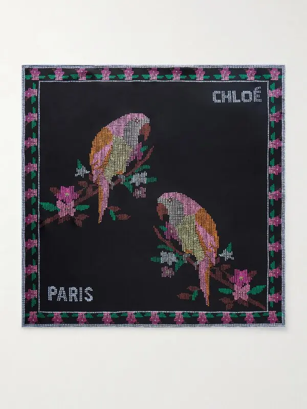Chloé Printed Silk Scarf