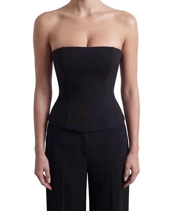 HEIRESS BEVERLY HILLS Strapless Contour Corset Top - Black