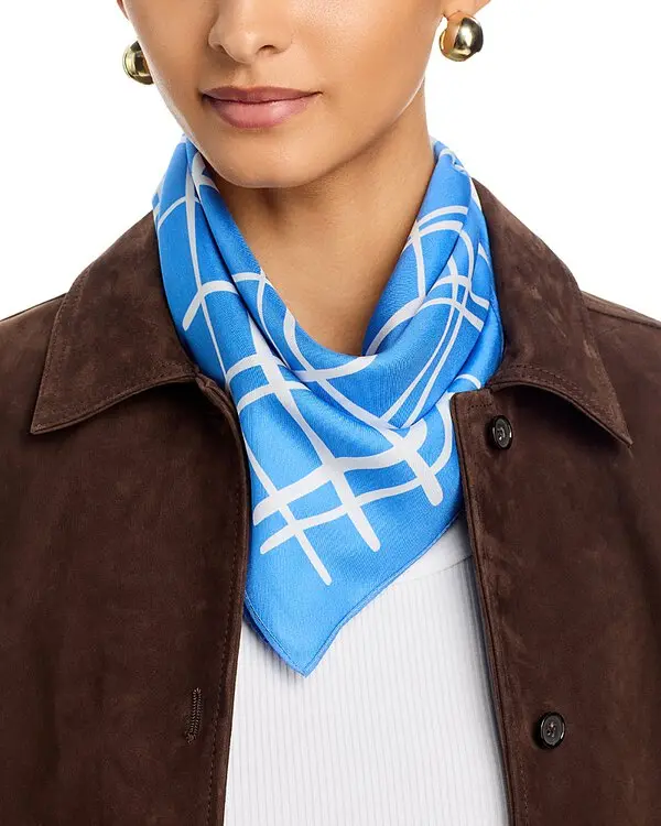 Madewell Medium Silk Bandana - Retro Blue