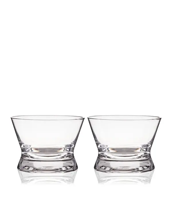 VISKI Raye Crystal Tequila Tasting Glasses, Set Of 2 - Clear