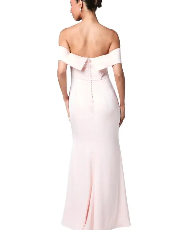 Coast Satin Bardot Maxi Dress