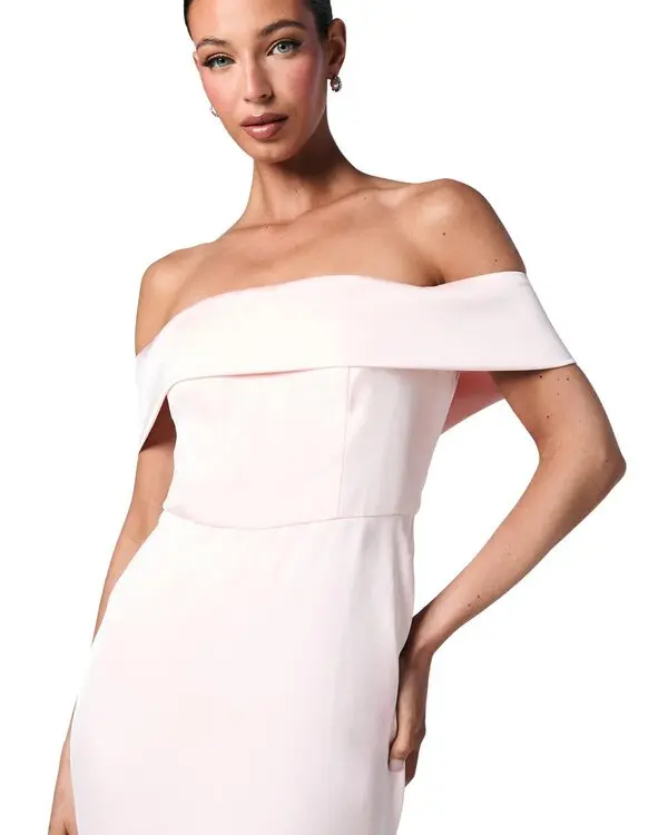 Coast Satin Bardot Maxi Dress