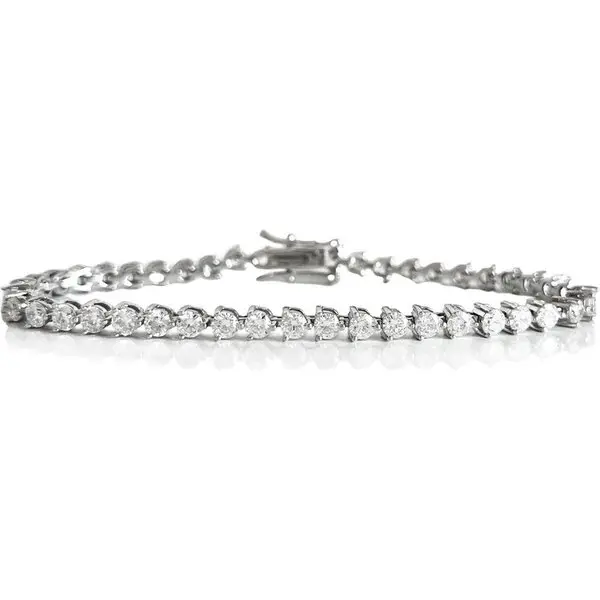 LENI JAMES The Kate 3mm Tennis Bracelet - Silver