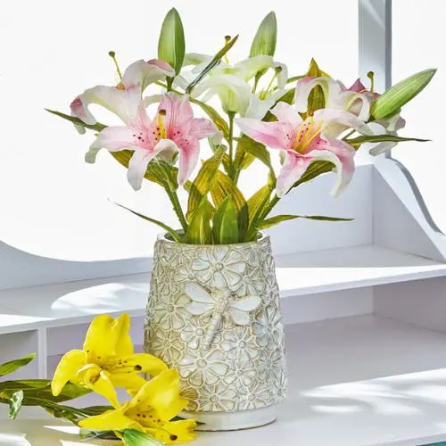 TAG Soft Touch Faux Lily Stem Plastic Spring