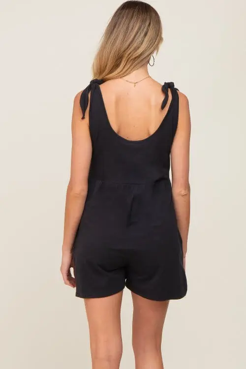 PINKBLUSH Knot Strap Maternity Romper