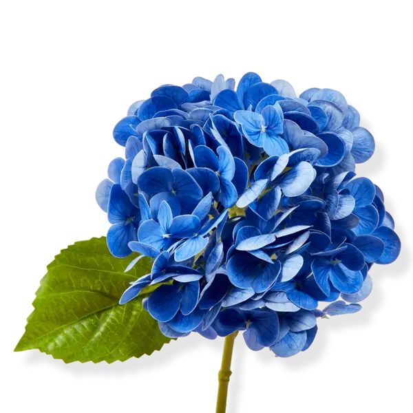 TAG Soft Touch Faux Hydrangea Stem Plastic Spring - Blue