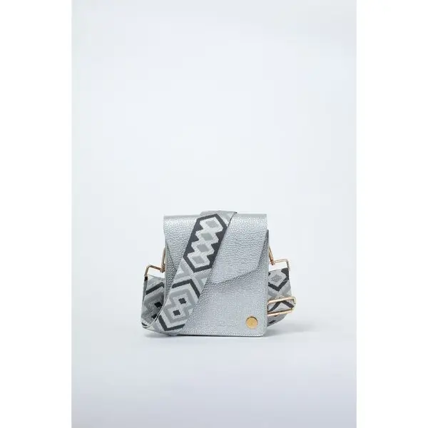 EVA INNOCENTI Patty Metallic Leather Crossbody Bag