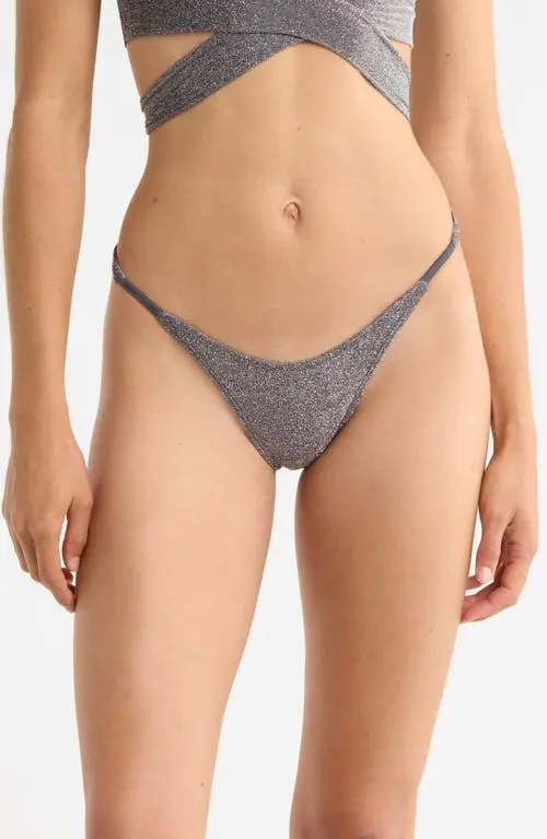 FREE-EST BY FREE PEOPLE Blair Metallic Bikini Bottoms