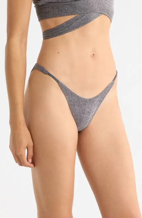 FREE-EST BY FREE PEOPLE Blair Metallic Bikini Bottoms