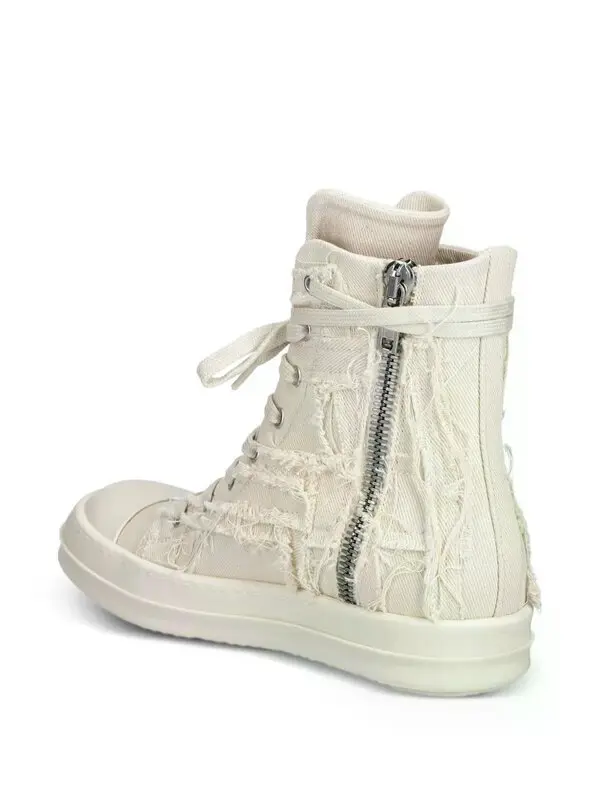 Rick Owens Distressed High-top Sneakers