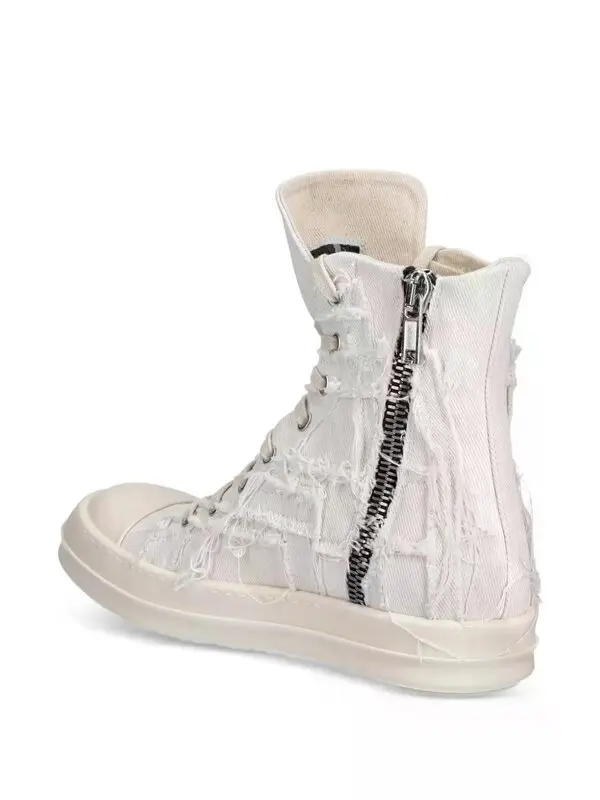 Rick Owens Distressed High-top Sneakers