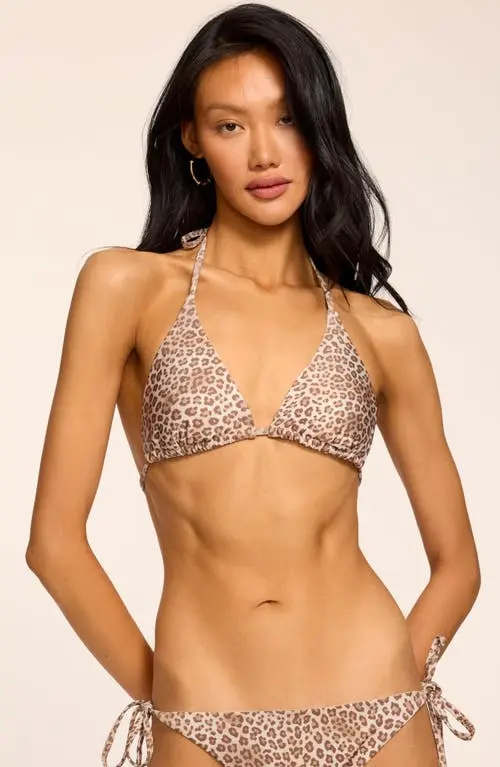 Ramy Brook Nikoleta Leopard Triangle Bikini Top - Light Leopard