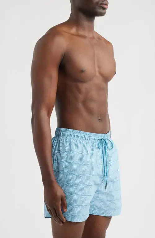Bugatchi Cruz Print Swim Trunks