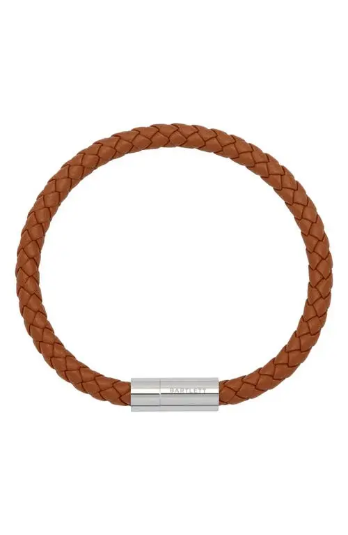 Estée Lauder Braided Faux Leather Bracelet - Silver