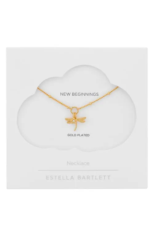 Estée Lauder Dragonfly & Flower Charm Necklace