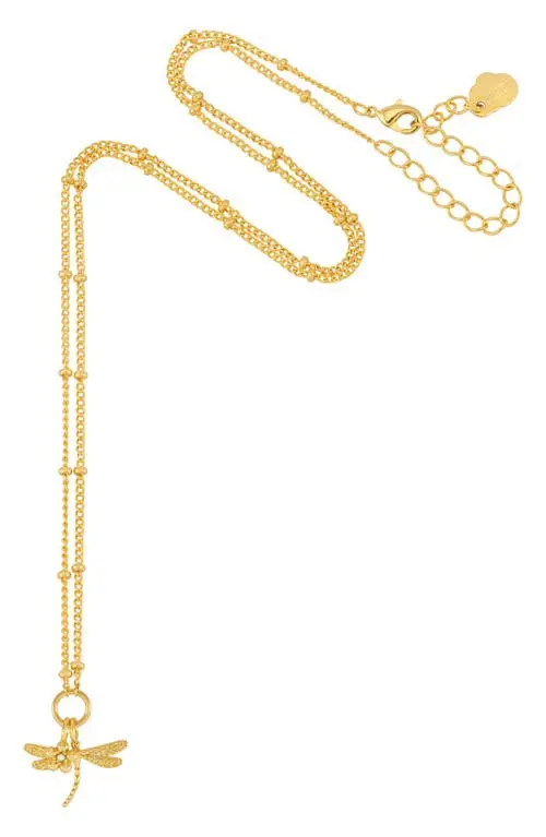 Estée Lauder Dragonfly & Flower Charm Necklace