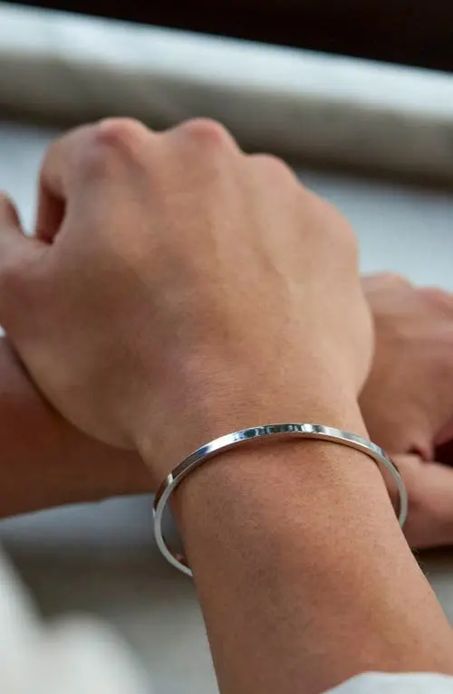 Estée Lauder Fine Rhodium Plate Cuff Bracelet