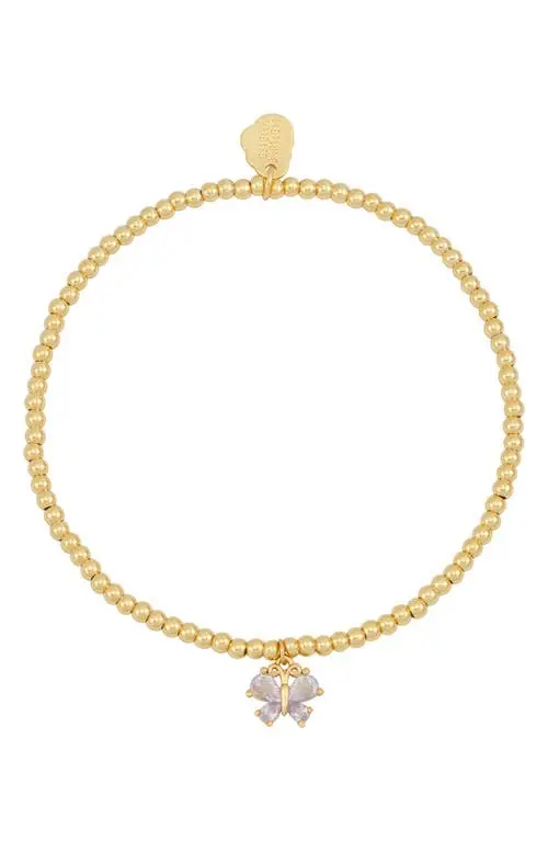 Estée Lauder Dreamer Cubic Zirconia Butterfly Charm Bracelet - Gold