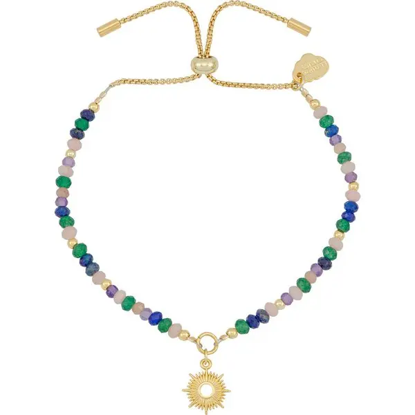 Estée Lauder Amelia Mixed Stone Sunburst Charm Bracelet - Gold