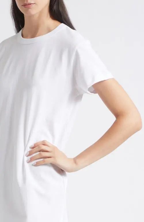 LESET Margo Short Sleeve T-shirt Dress - White