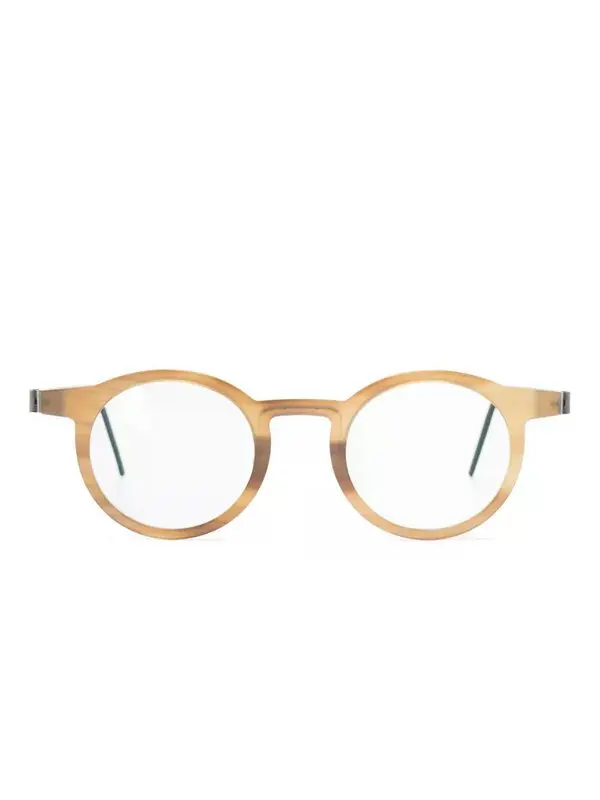 LINDBERG Buffalo Round-frame Eyeglasses - Neutrals