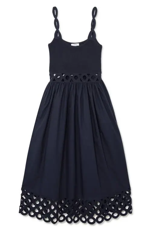 REISS Rita Cutout Sleeveless Midi Dress - Navy