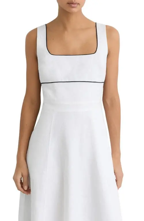 REISS Sleeveless Square Neck Maxi Dress