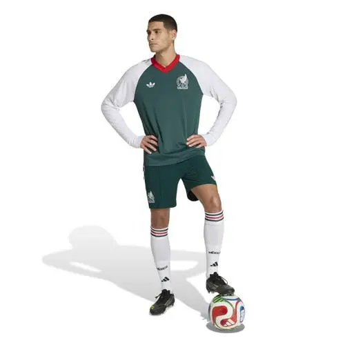 Adidas Mexico National Team 2026 Long Sleeve Pre-match Top By - Green