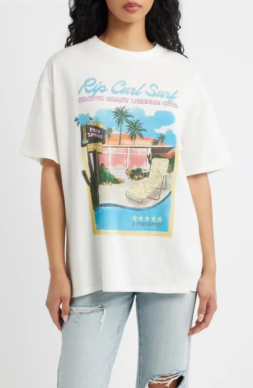 Rip Curl Pacific Coast Leisure Club Graphic T-shirt - Bone