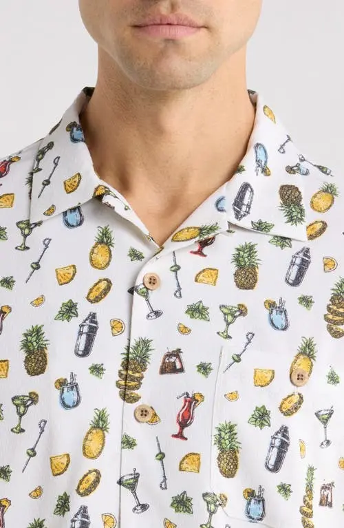 Tommy Bahama Coastal Ease Shake & Sip Cocktail Print Islandzone® Camp Shirt