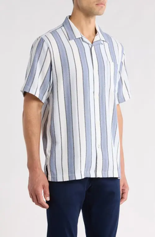 Tommy Bahama Santorini Stripe Cotton Blend Button-up Shirt