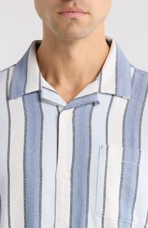 Tommy Bahama Santorini Stripe Cotton Blend Button-up Shirt