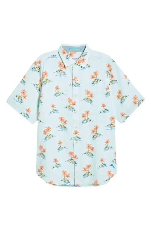 Tommy Bahama Nova Wave Island Hop Short Sleeve Seersucker Button-up Shirt - Pale Opal