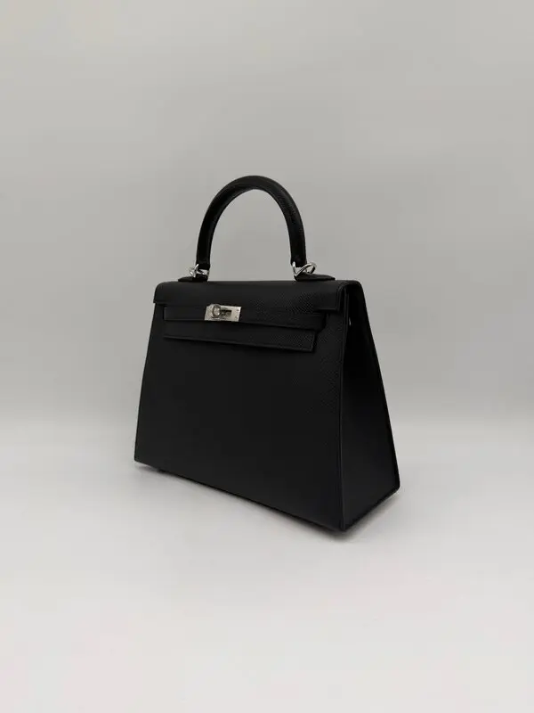 Hermès Kelly Epsom Palladium Hardware - Black
