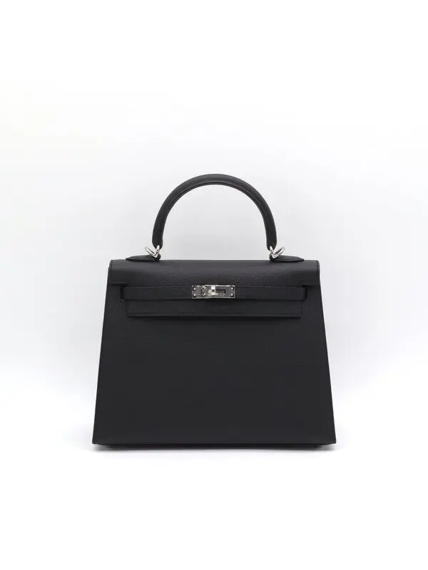 Hermès Kelly Epsom Palladium Hardware - Black