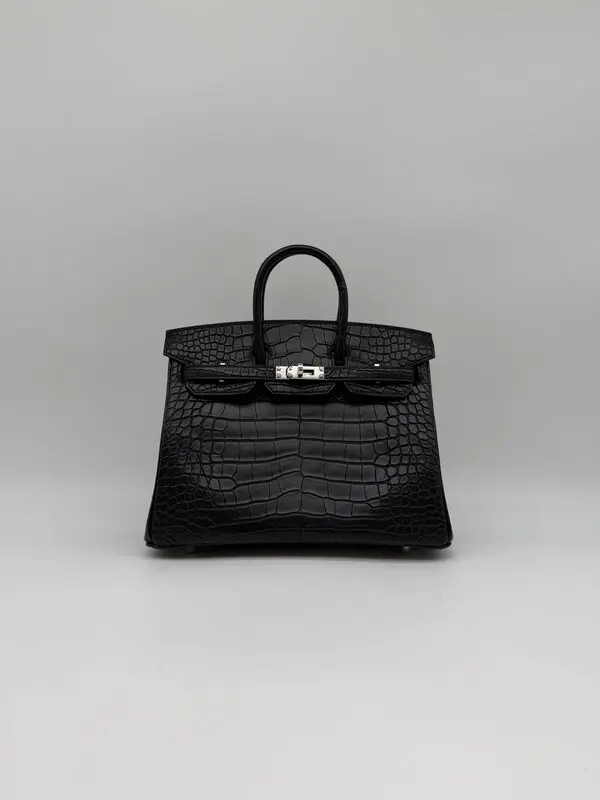Hermès Birkin Matte Alligator With Palladium Hardware - Black